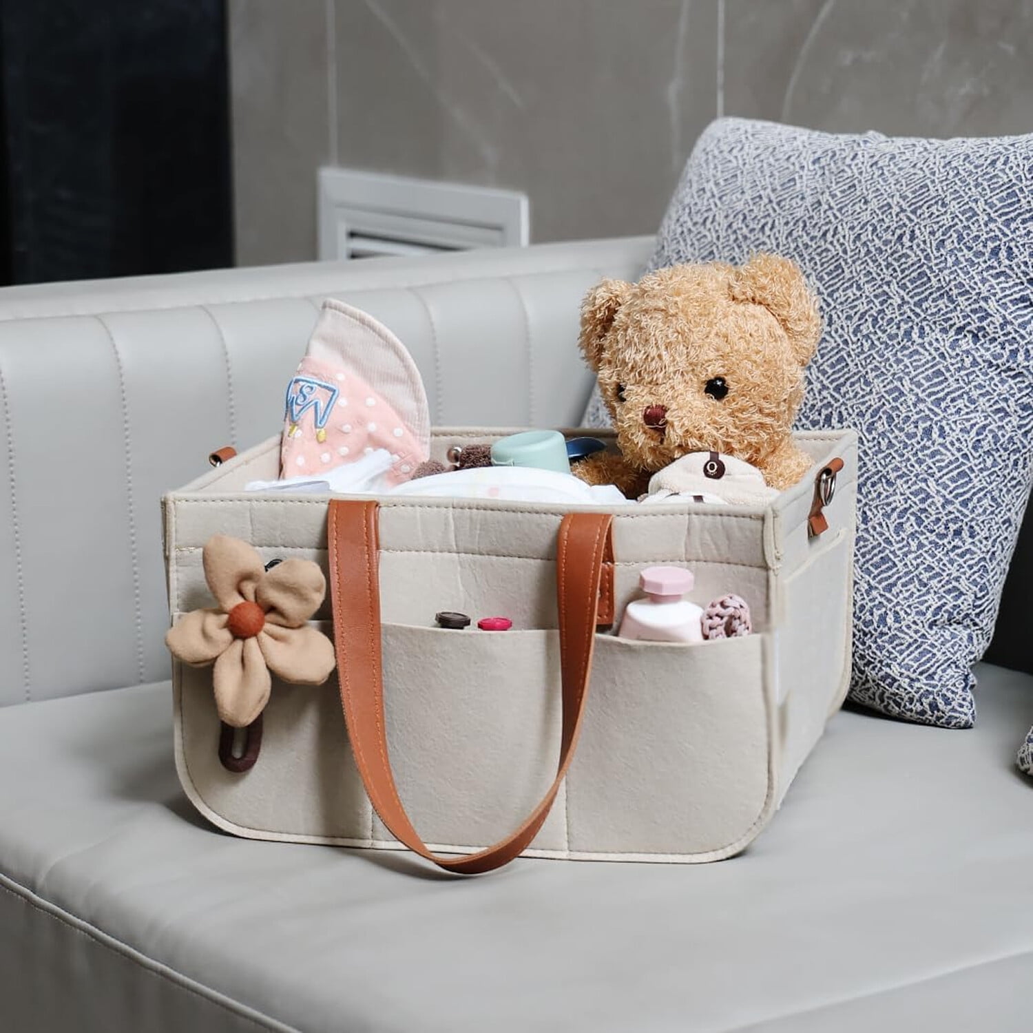 Baby Diaper Caddy Car Organizer, Portable Nursery Essentials Storage ...