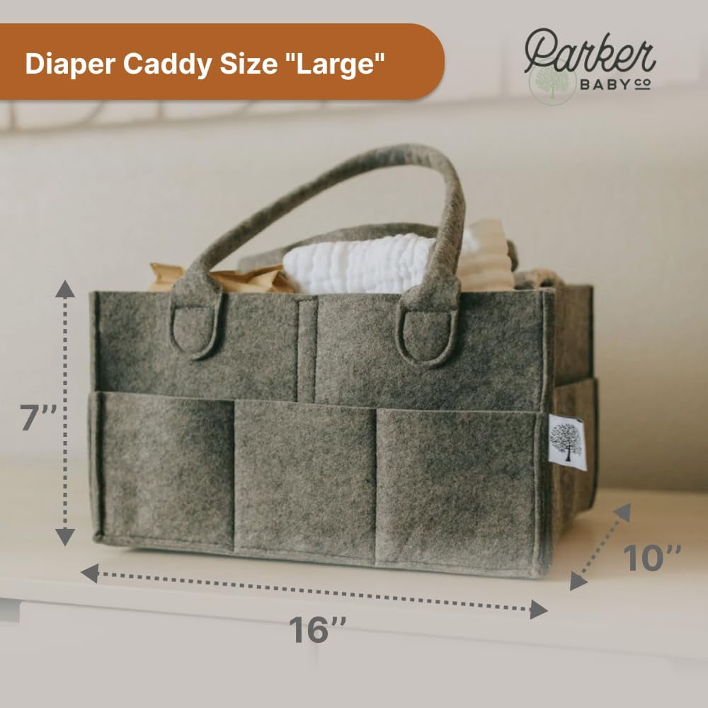 Baby Diaper Caddy - Nursery Storage Bin and Car Organizer for Diapers ...