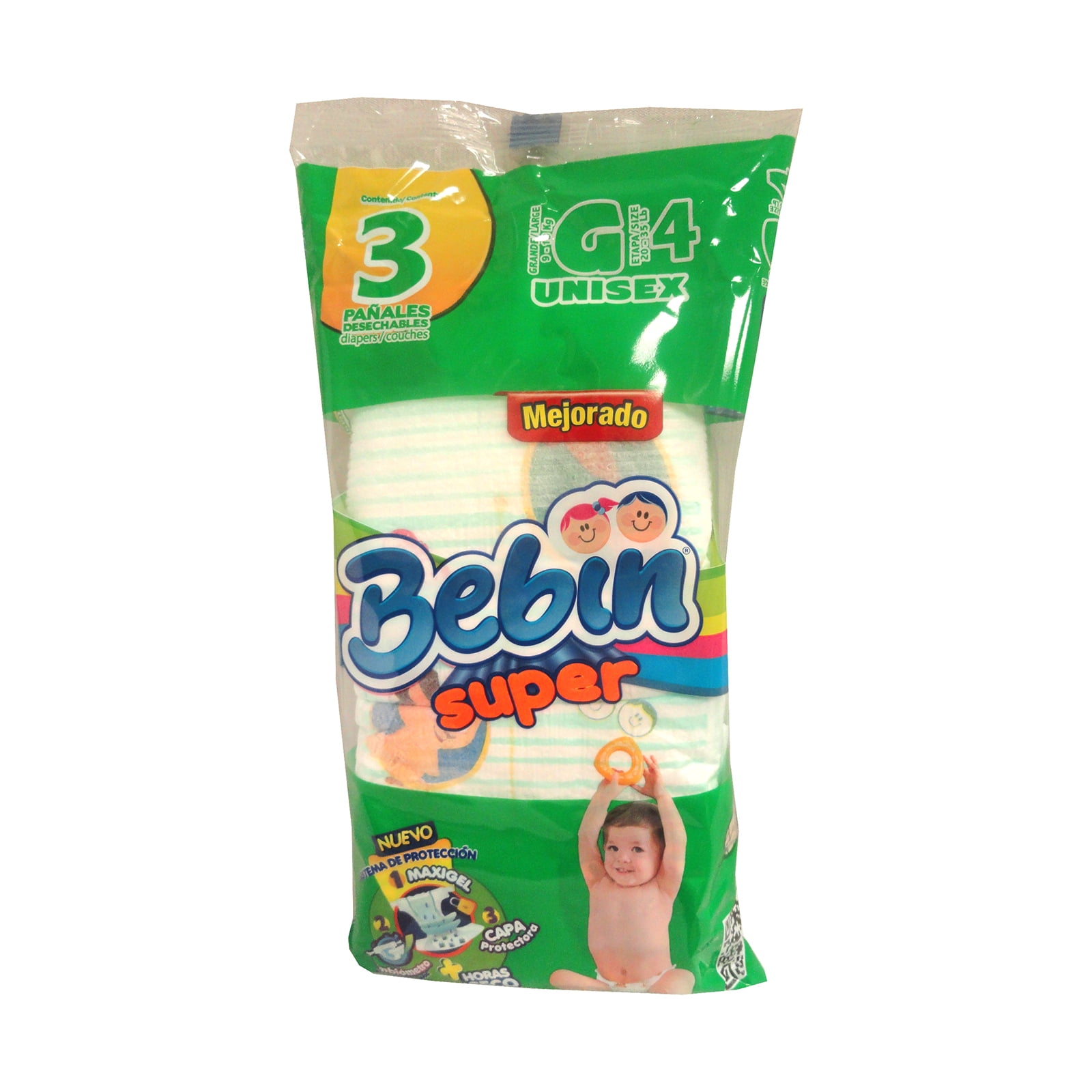 Baby Diapers Bebin Super Large 28 X 3 - Walmart.com