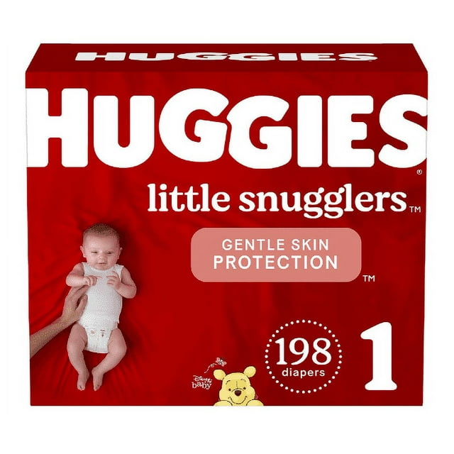 Huggies Little Snugglers Baby Diapers, Size 1, 198 Ct for Newborns - Walmart.com