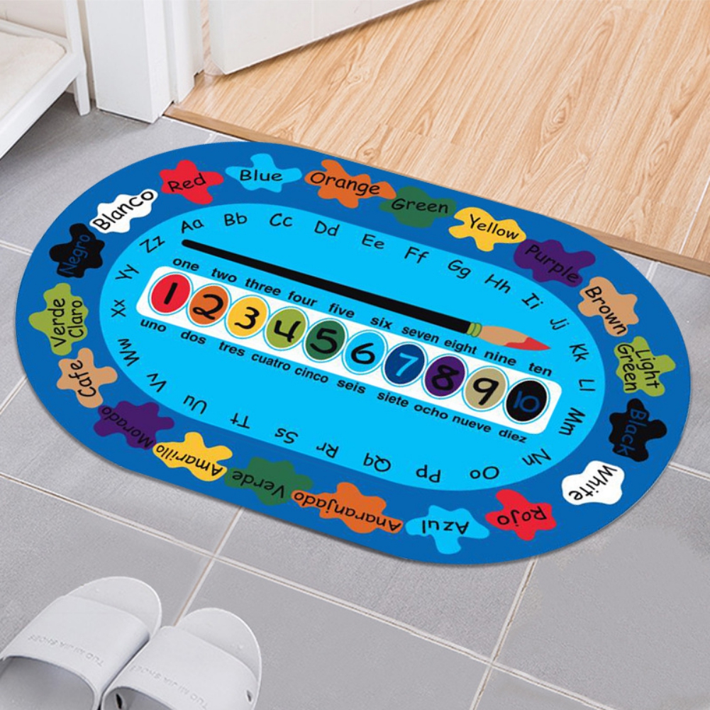 Baby Digital Oval Letter Carpet Game Teaching Mat Bed Bedside Blanket ...