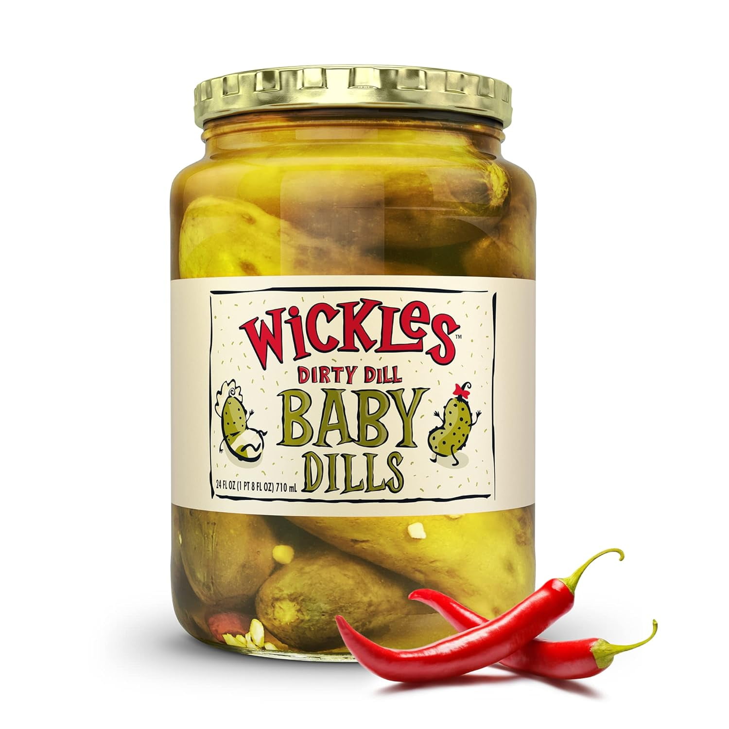 Baby Dills Spicy Dill Pickles - Artisanal & Wickedly Delicious (6 Pack ...