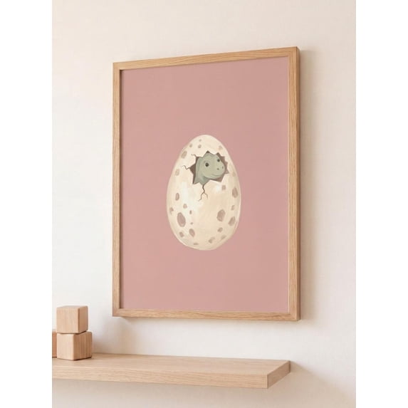 Baby Dino Art Print, Prehistoric Nursery Poster, Unframed Paper Poster ...