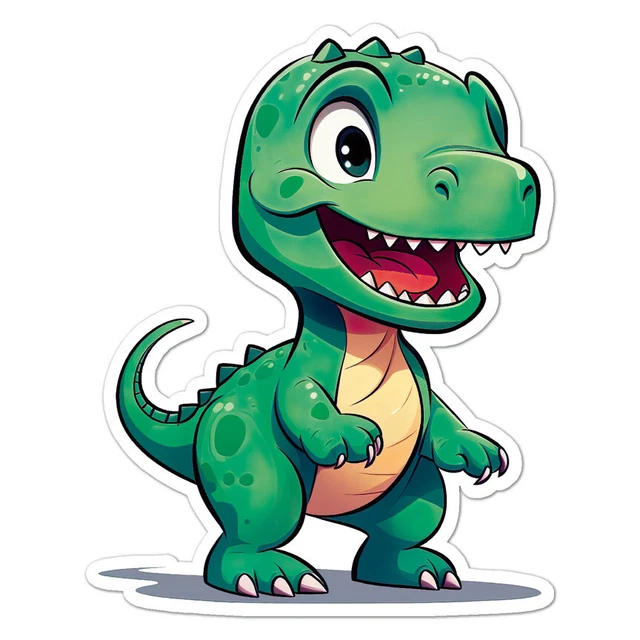 Baby Dinosaur T-Rex Sticker Indoor Outdoor Phone Decal Water Bottle ...