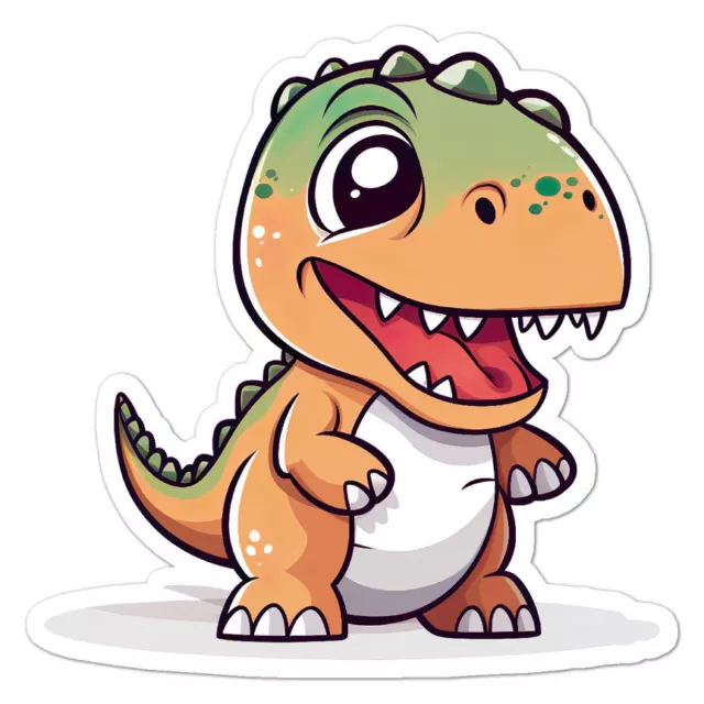 Baby Dinosaur T-Rex Sticker Indoor Outdoor Phone Decal Water Bottle ...