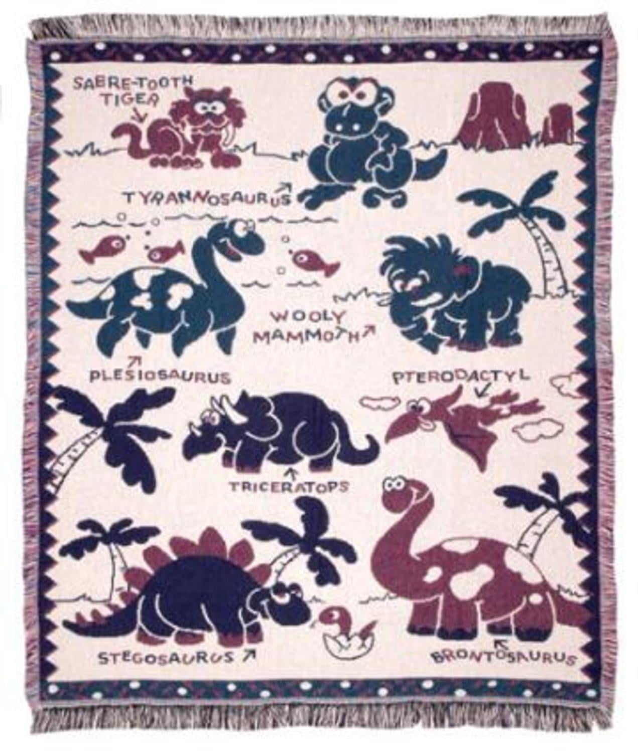Baby Dinosaurs Toddler Afghan Throw Blanket 50" x 60" - Walmart.com