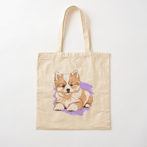 Baby Dog Fluffy And Cute Orange Dog Cotton Tote Bag Canvas Tote Bag ...