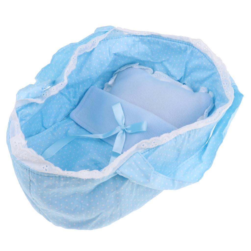 Baby Doll Carry Cot Set - Newborn Baby Doll Accessories,Soft Set of 3 ...