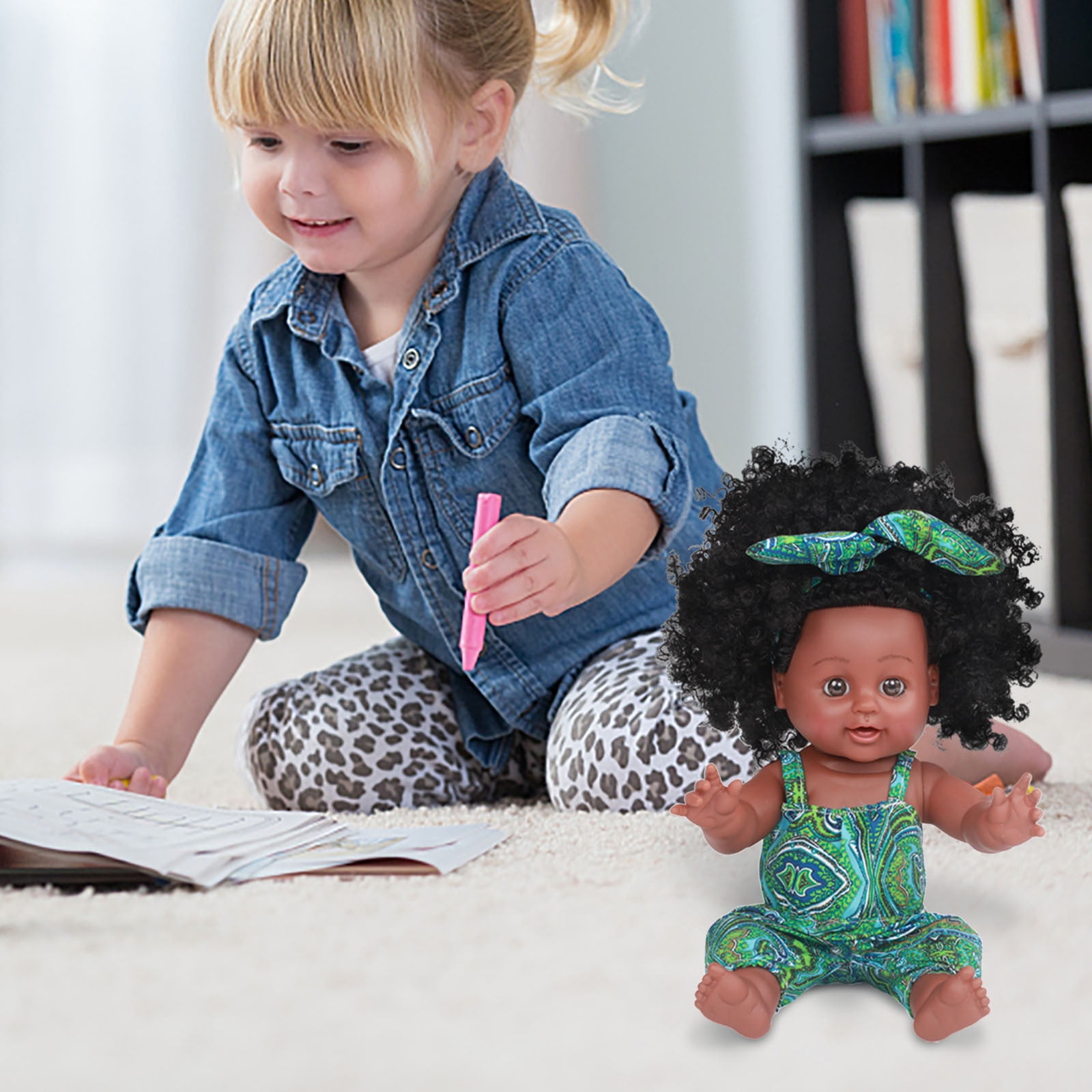 Baby Doll for Girl, 13 Inches Baby Doll with Clothing, Realistic Black ...