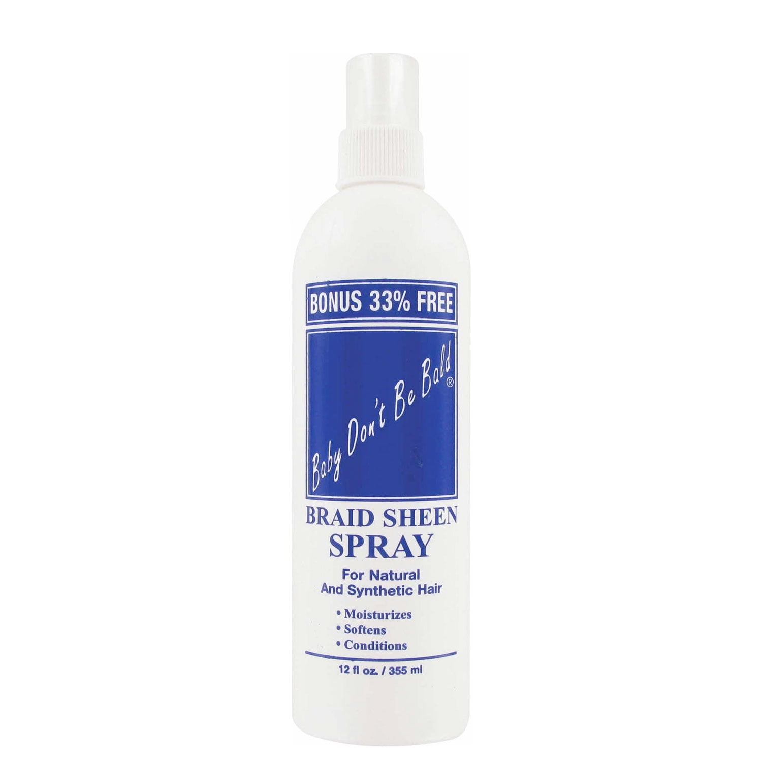 Baby Don't Be Bald Braid Sheen Spray, 12 Oz.,Pack of 6 - Walmart.com