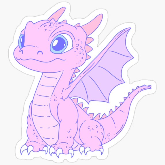 Baby Dragon Sticker Phone Decal Water Bottle Stickers Car Decals ...