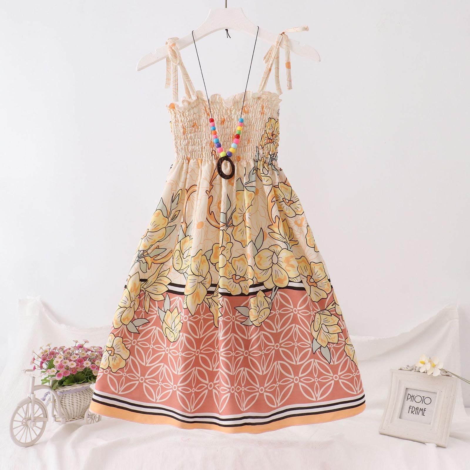 Baby Dress Summer Kids Toddler Girls Bohemian Beach Dress Muti Color ...