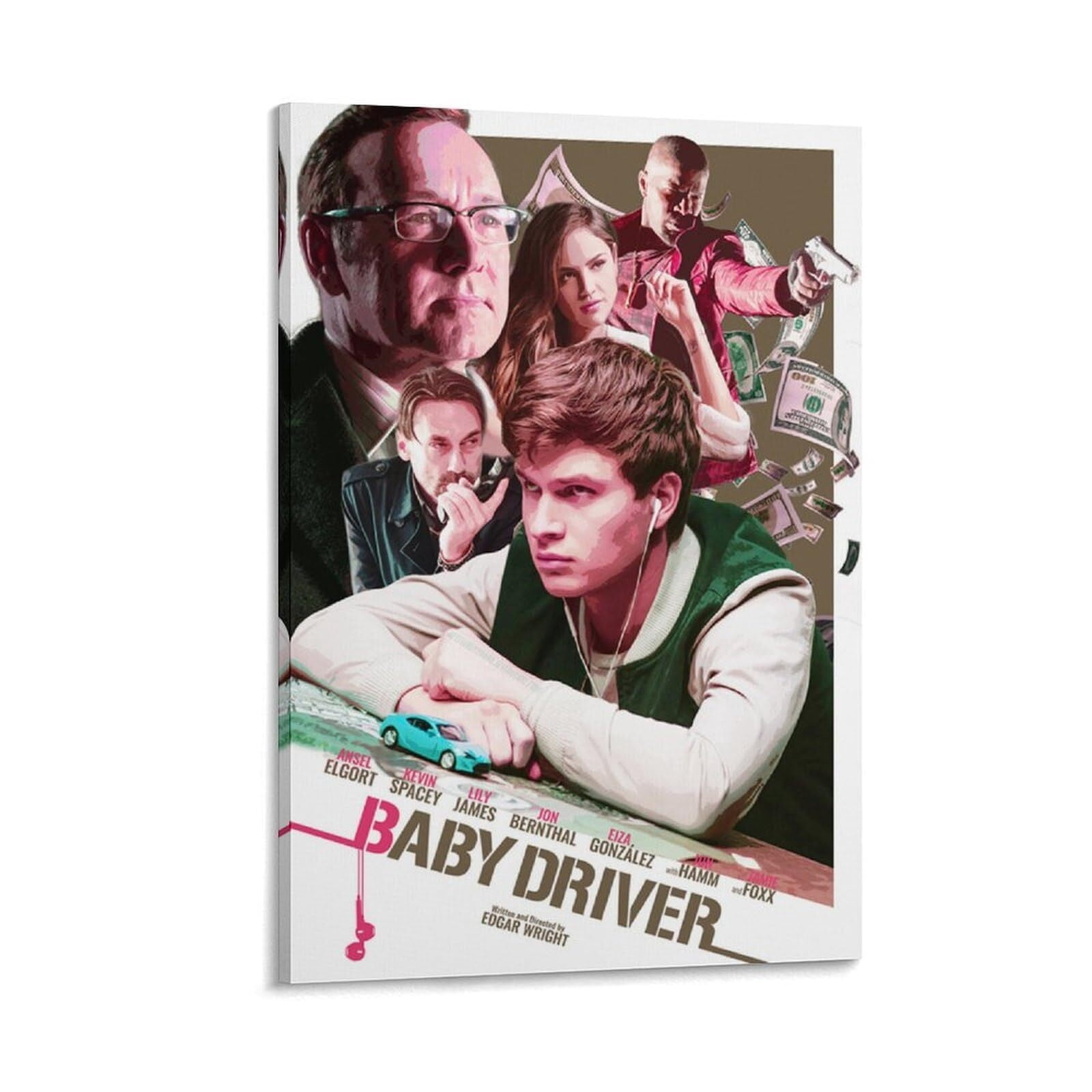 Baby Driver Action Crime Movie Poster (1) Canvas Poster Wall Art ...