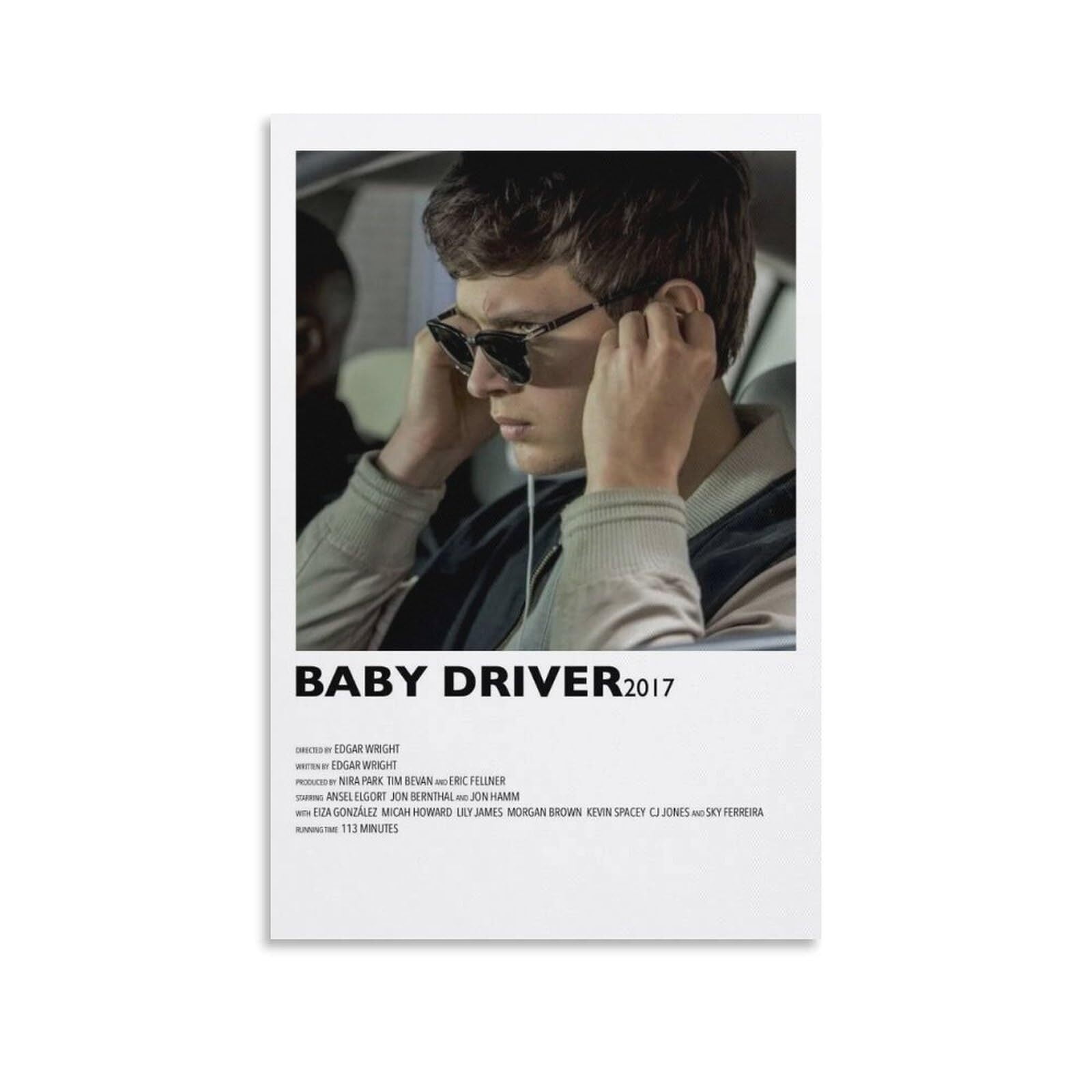 Baby Driver Action Crime Movie Poster (25) Canvas Wall Art Prints ...
