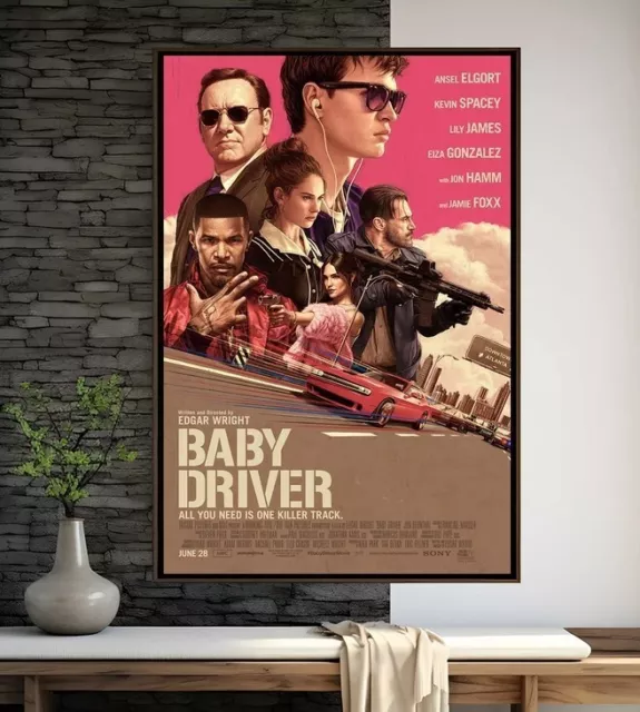Baby Driver Movie Poster, High Quality Print, Movie Art, Wall Decor, Film NO FRAMED POSTER, Home ...