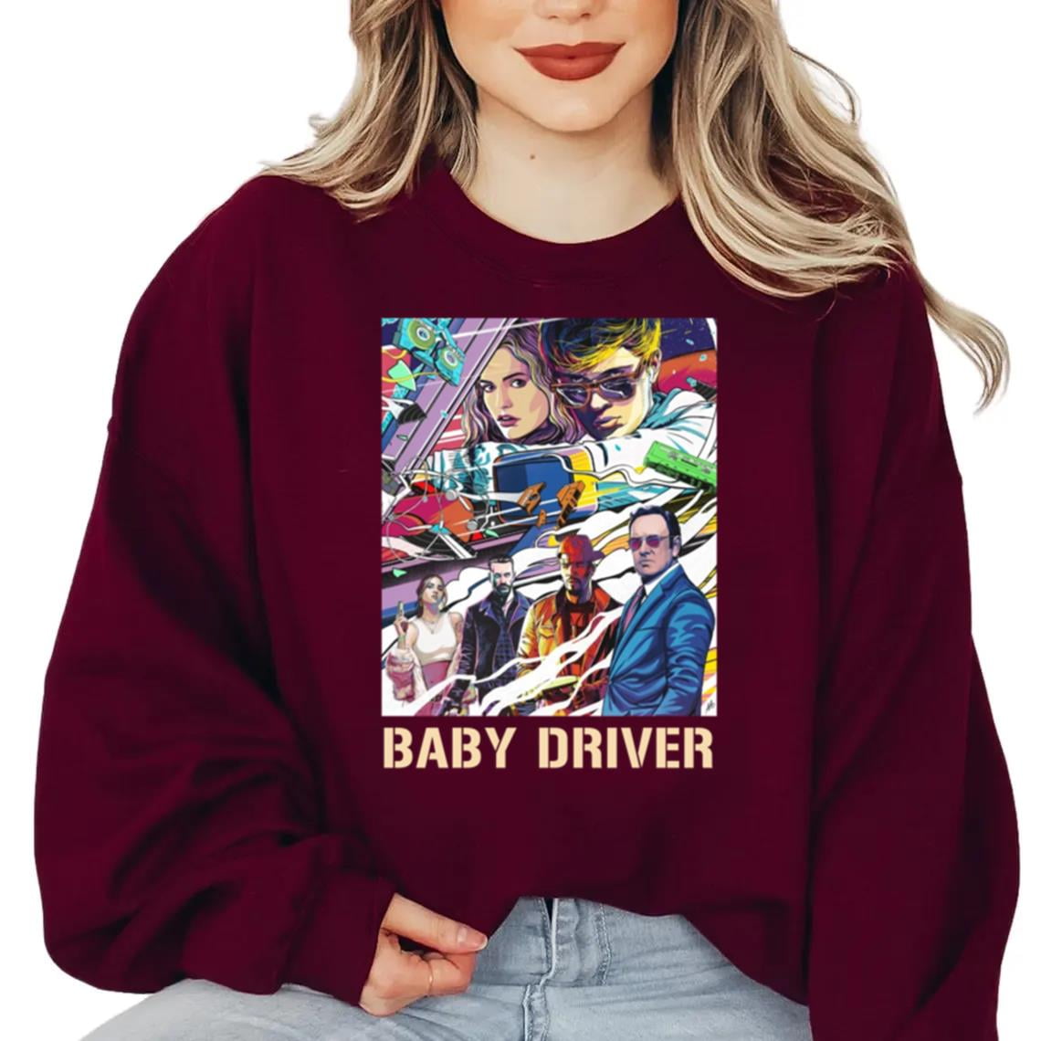 Baby Driver Stylish Action Movie Film Fan Graphic Tribute Sweatshirt ...