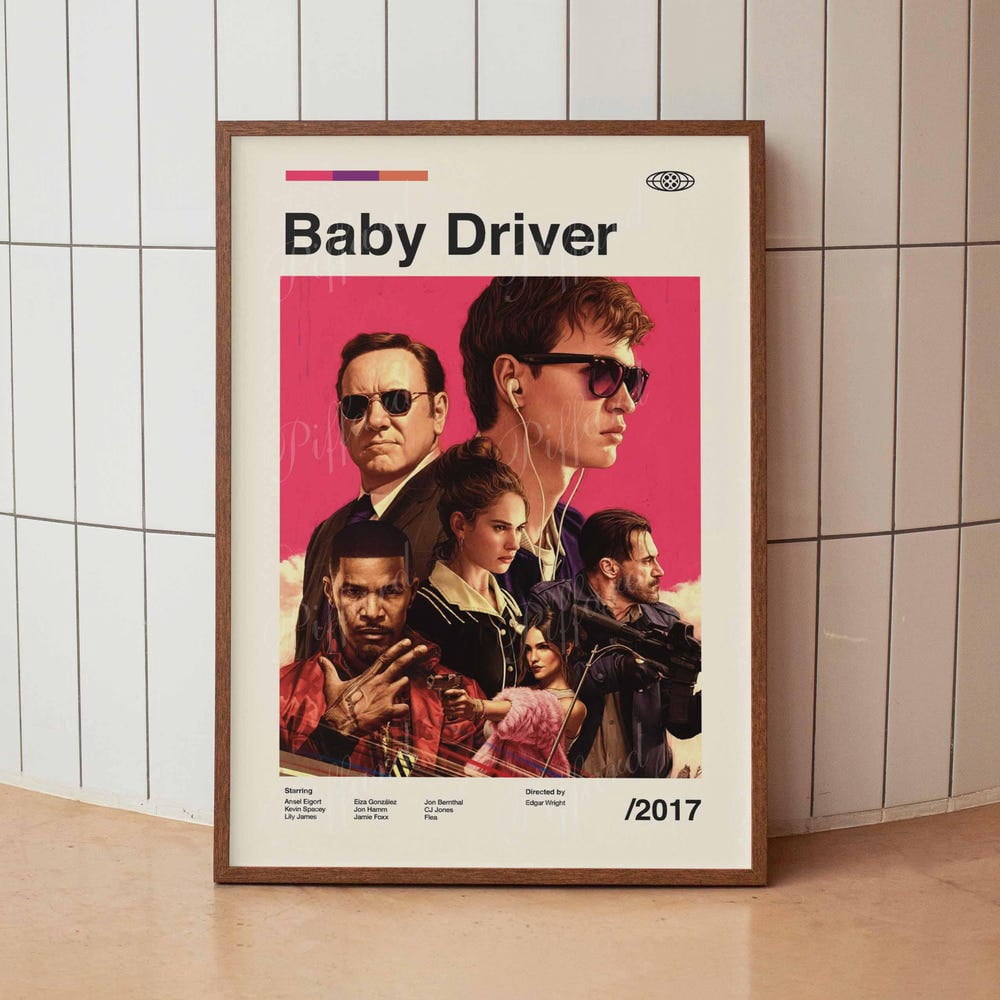 Baby Driver Vintage Movie Poster American Cinema Minimalist Midcentury ...