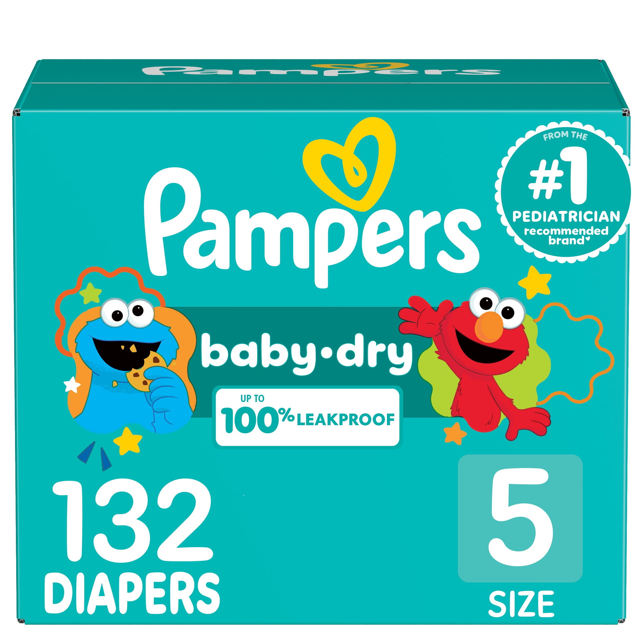 Baby Dry Diapers Pack - Size 5 - 132ct - Walmart.com