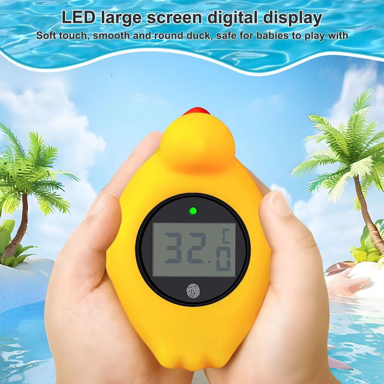 Baby Duck Baby Thermometer, The Infant Baby Bath Floating Toy Safety ...