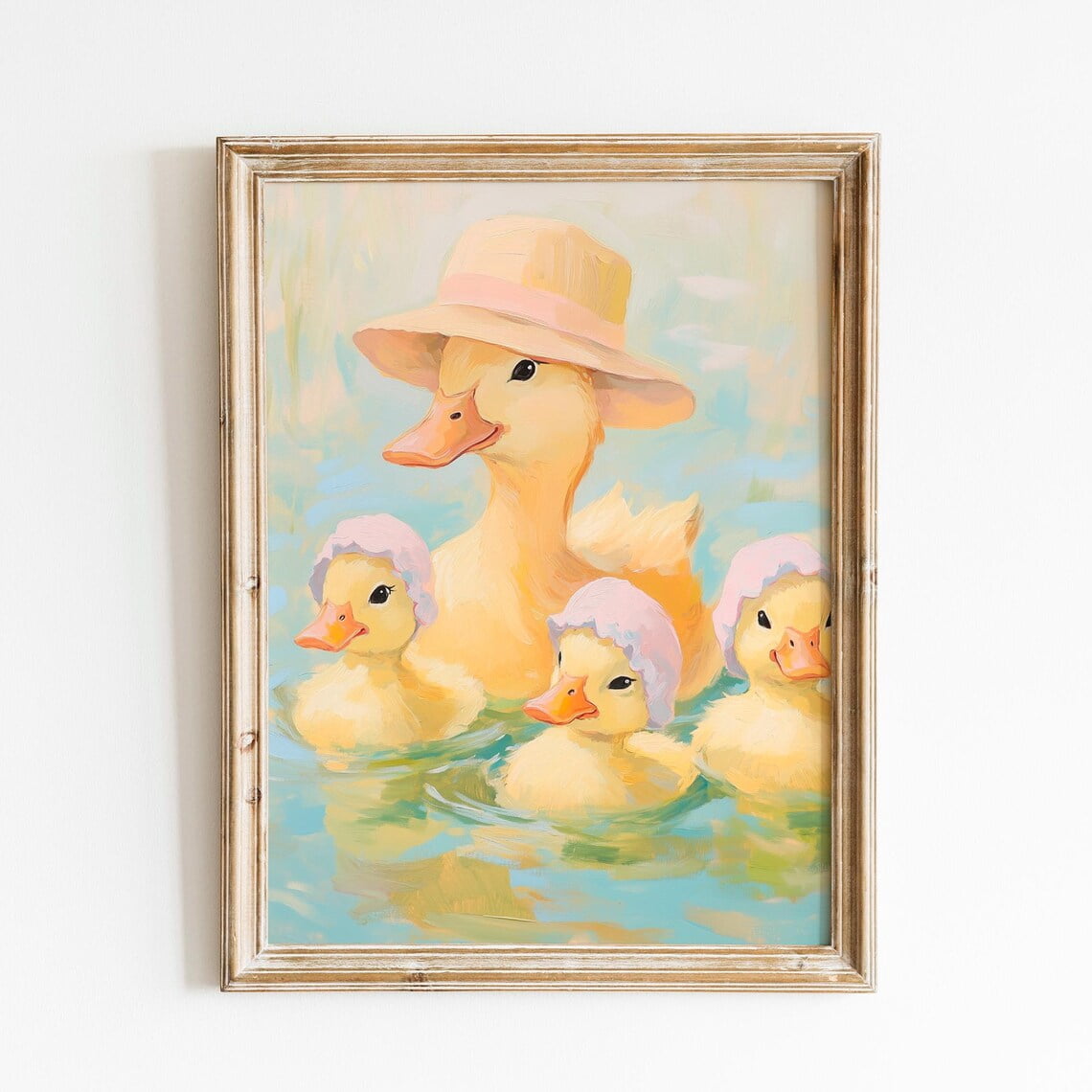 Baby Duck Mother Duck Duckling Farm Nursery Unframed Paper Print ...