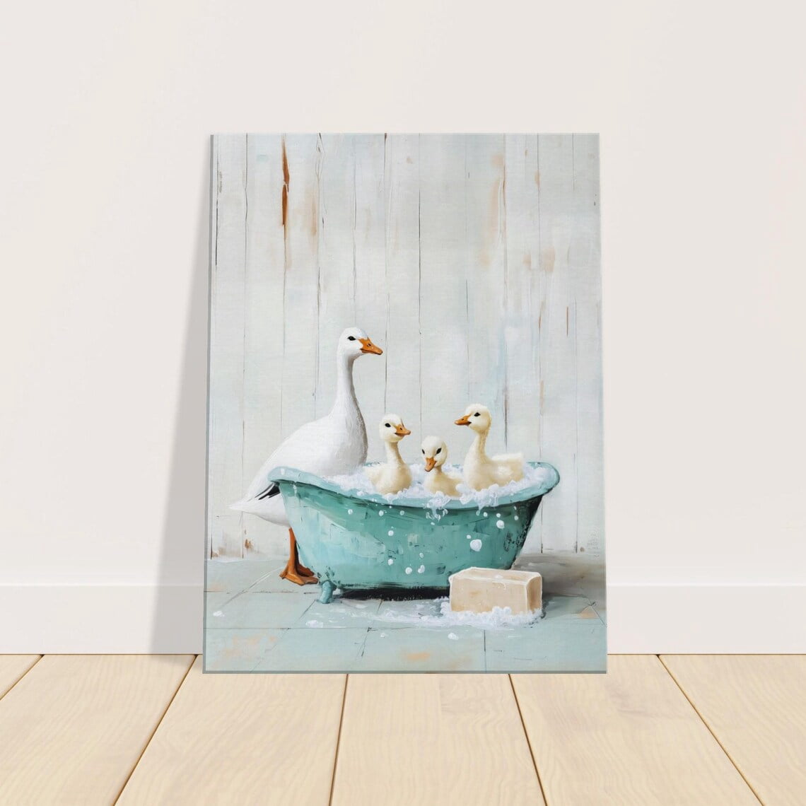 Baby Ducks In Bathtub Whimsical Restroom Bathroom Poster Art Unframed ...
