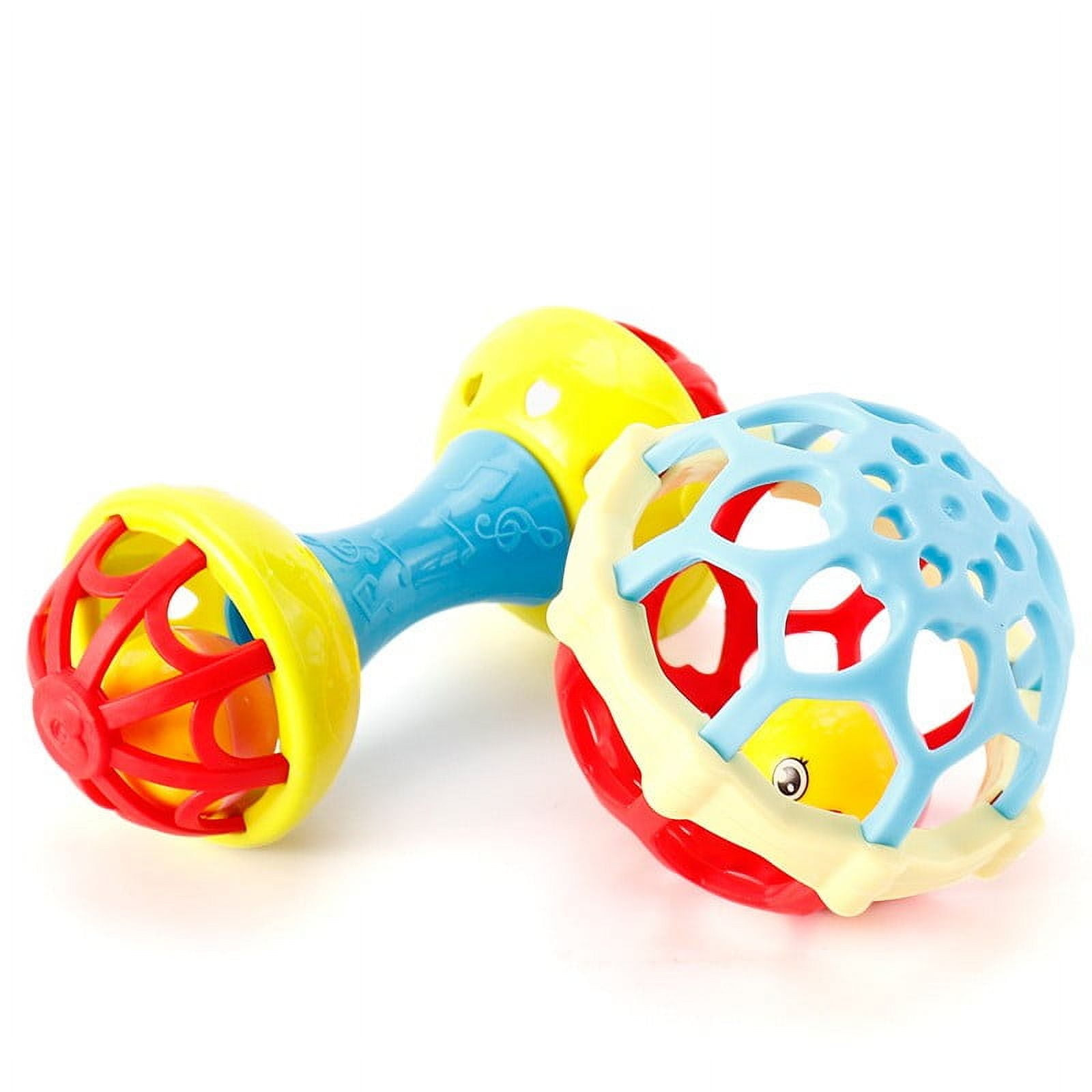 Baby Dumbbell Rattle Toys for 0-3-6 Months Newborn, High Contrast ...