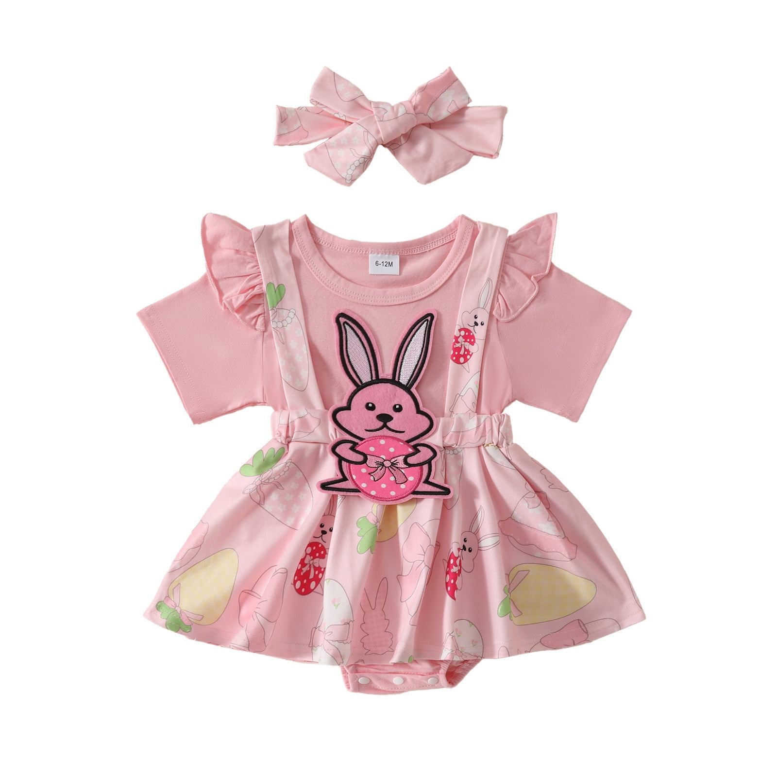 Baby Easter Outfit Girl Embroidered Baby Girl Easter Romper Dress Fly ...