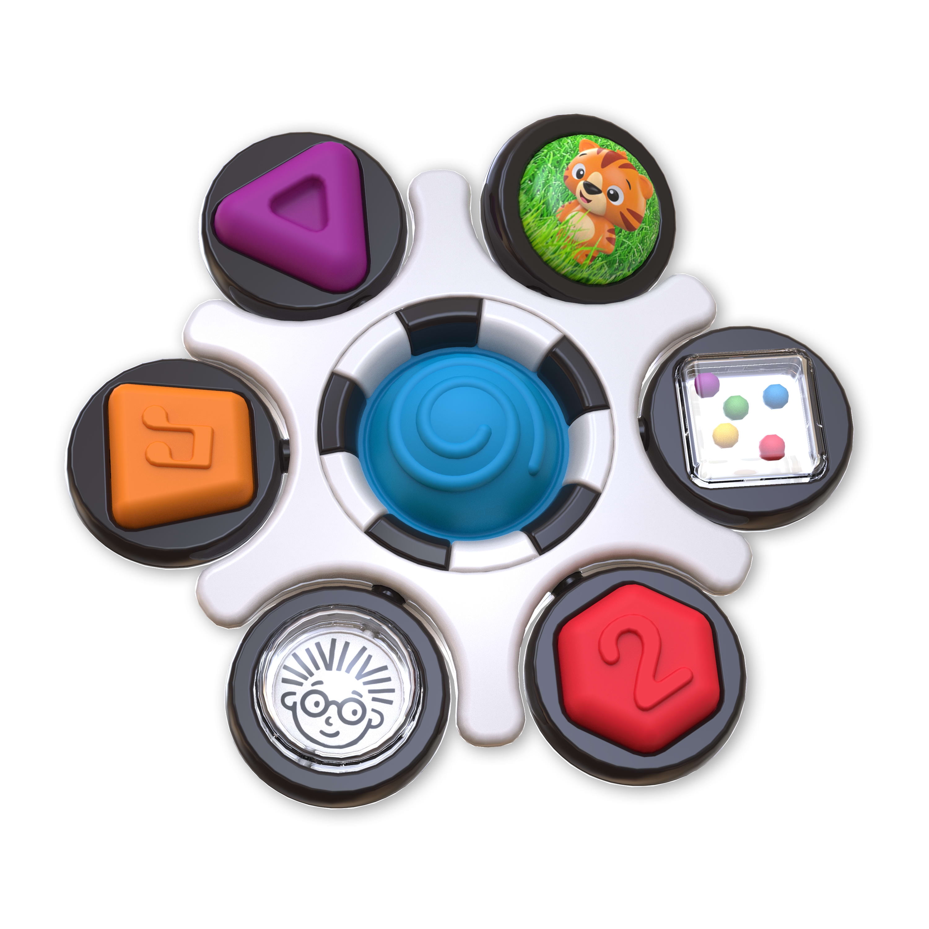 Baby Einstein Curiosity Clutch Twist and Pop Rattle Teether Infant Toy ...