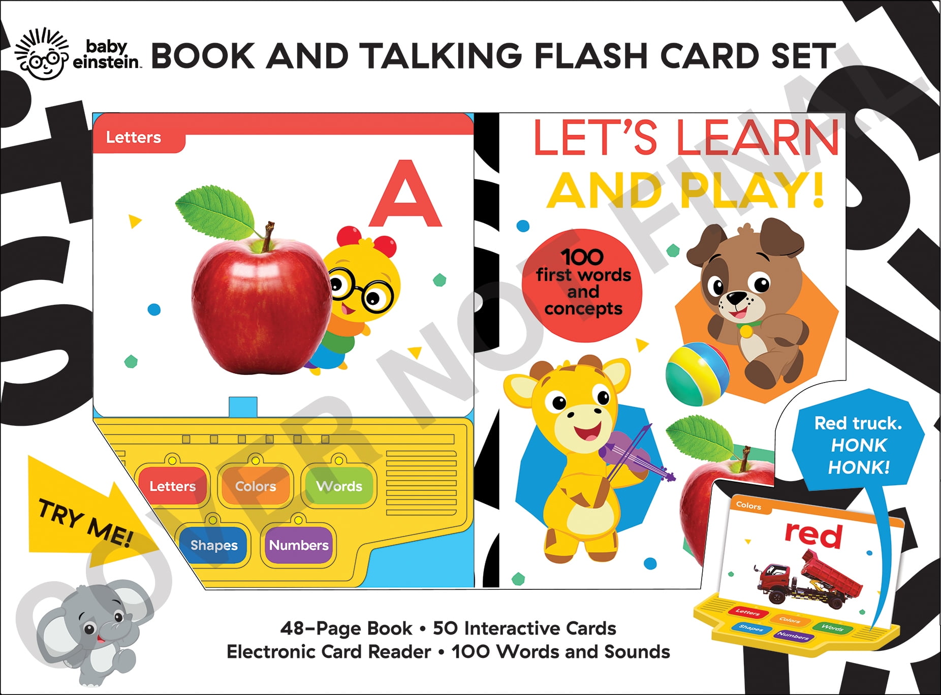 Baby Einstein: Let's Learn and Play! Book and Talking Flash Card Sound ...