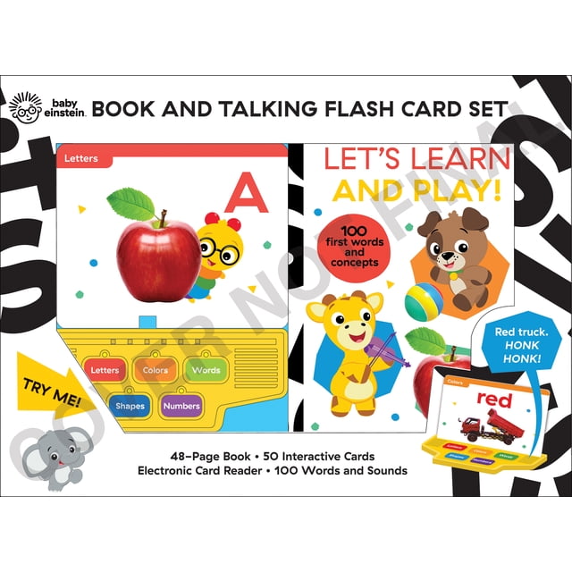 Baby Einstein: Let's Learn and Play! Book and Talking Flash Card Sound ...