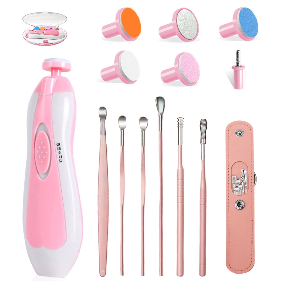 LED-Lit Baby Toenail Trimmer: Electric Nail Clipper & File For Infants ...