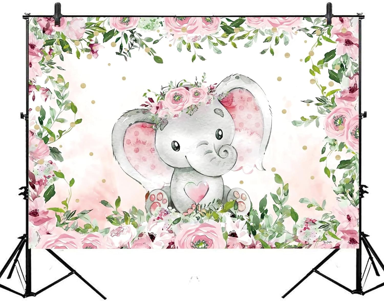 Baby Elephant Backdrop for Girl or Boy Backdrop Gender Reveal Supplies ...