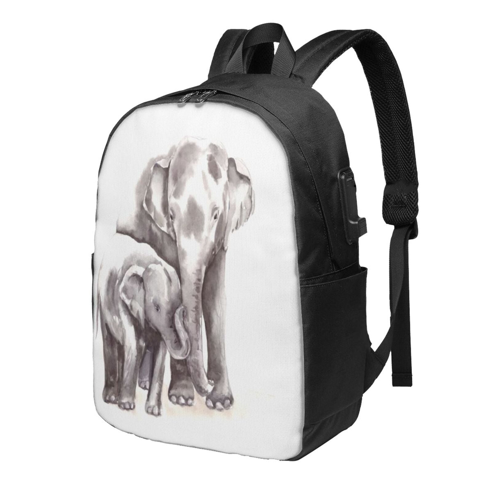 Baby Elephant Backpack Fashion Travel Backpack Laptop Backpack 17 Inch ...