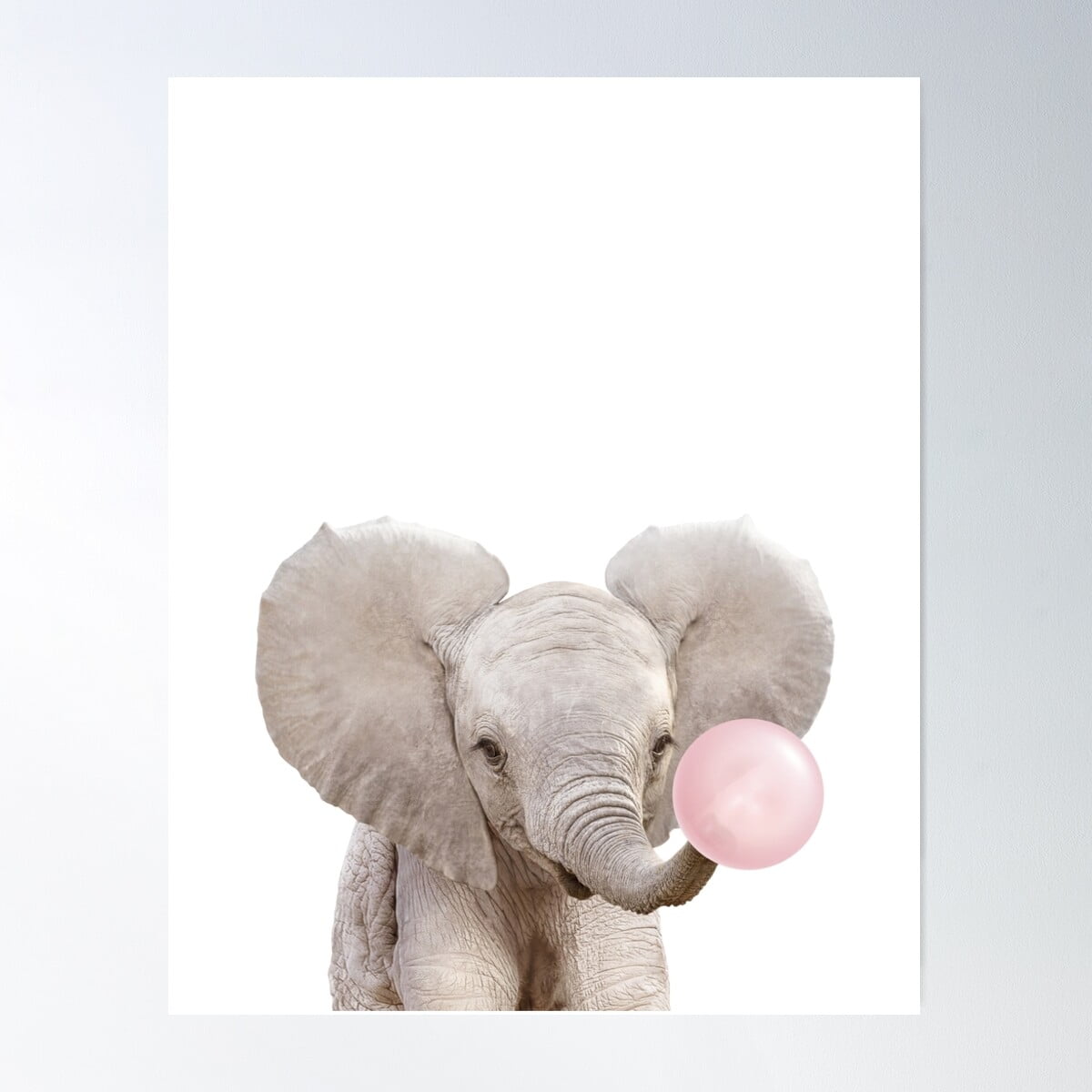 Baby Elephant Blowing Pink Bubble Gum, Baby Girl, Kids, Nursery, Baby ...