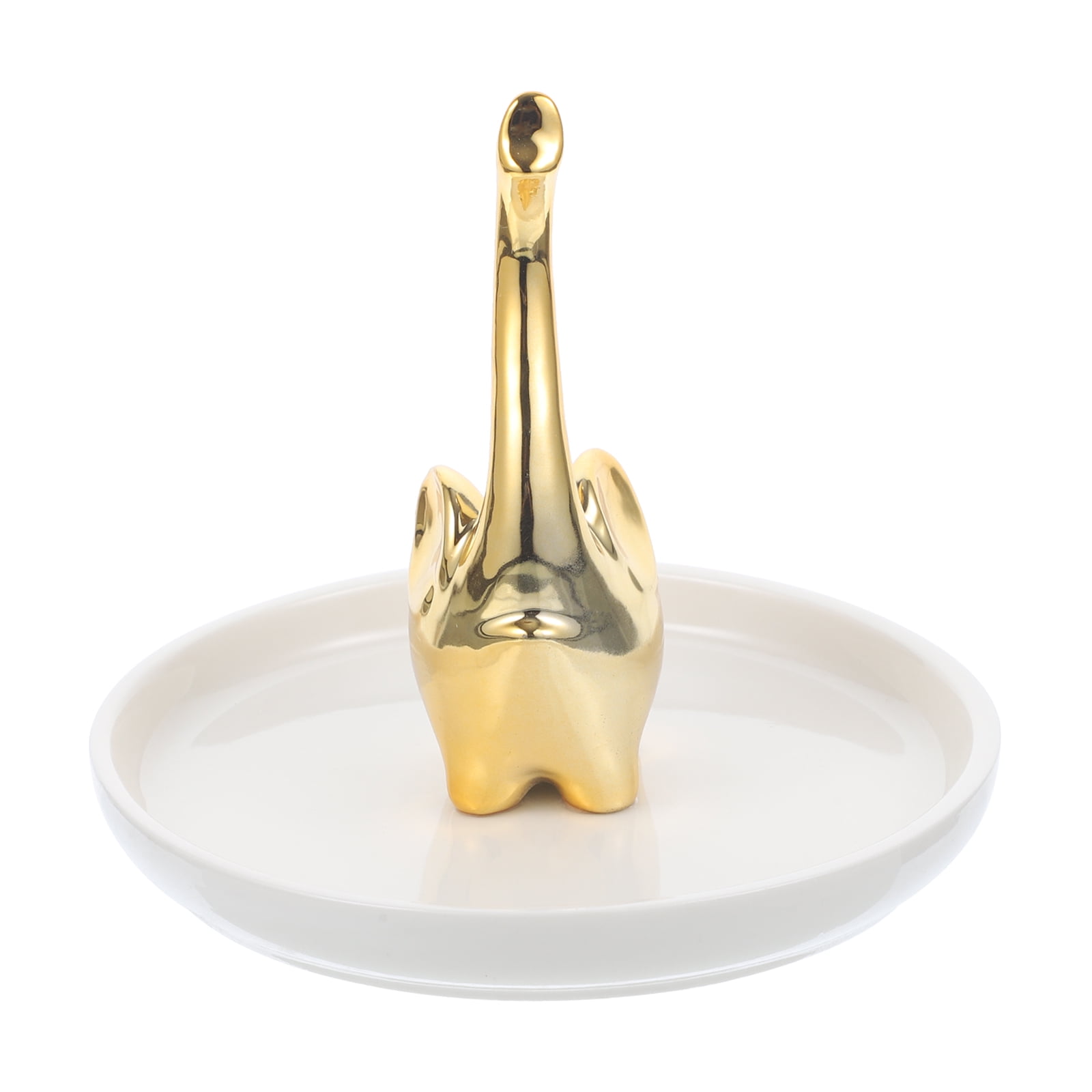 Baby Elephant Jewelry Tray Desktop Necklace Container Dish Ceramics Key ...