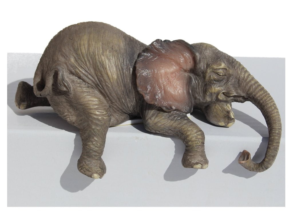 Baby Elephant Laying Down Lounging Shelf Sitter 4" L Figurine - Walmart.com