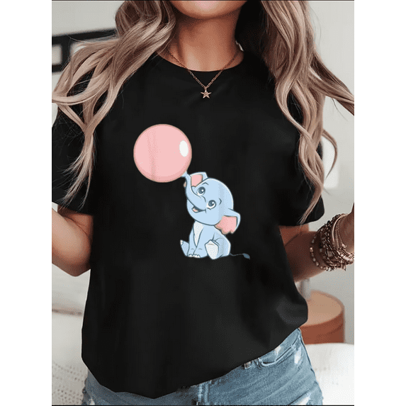 Baby Elephant Pink Bubblegum Gender Reveal Baby Shower Unisex T-Shirt ...