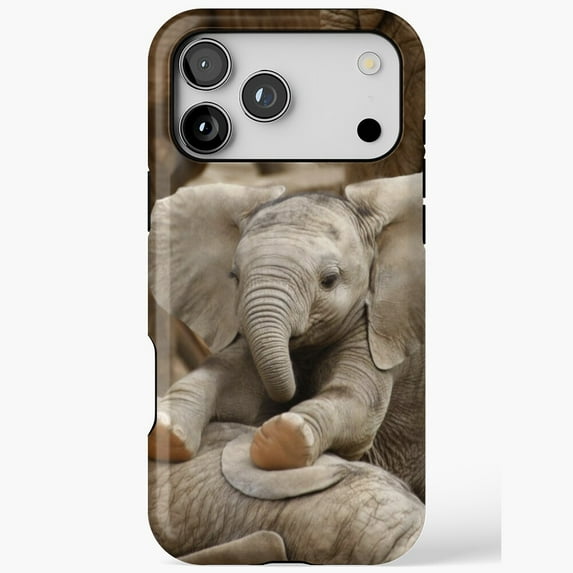 Baby Elephants Playing Cute Animal Phone Cover for iPhone 11 12 13 14 ...