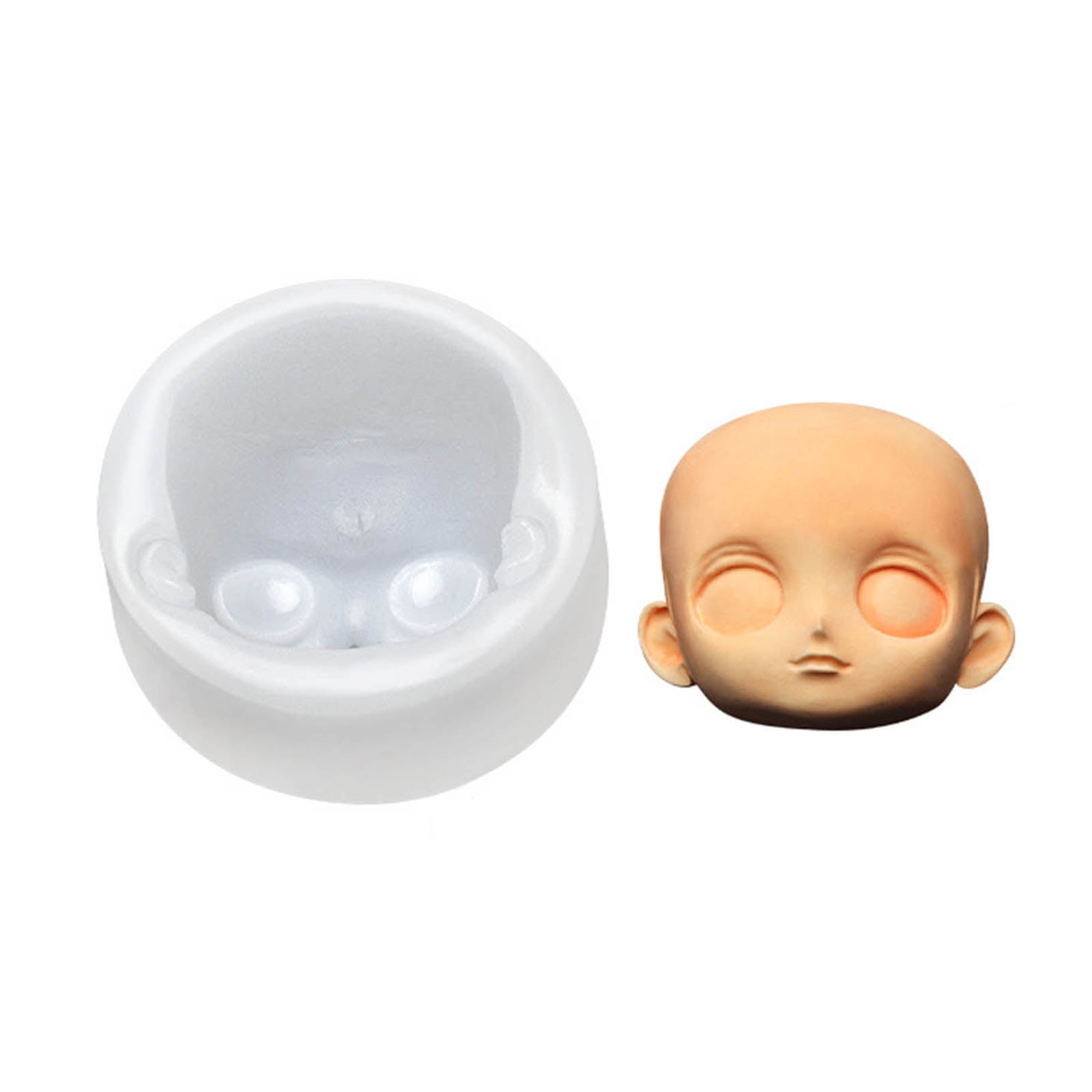 Baby Face Clay Mold Human Dolls Face Clay Mold Silicone Chocolate Candy ...