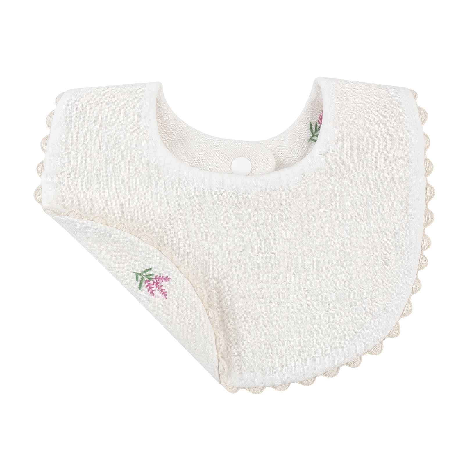 Baby Feeding Drool Bib Floral Infants Saliva Towel Soft Cotton Burp ...