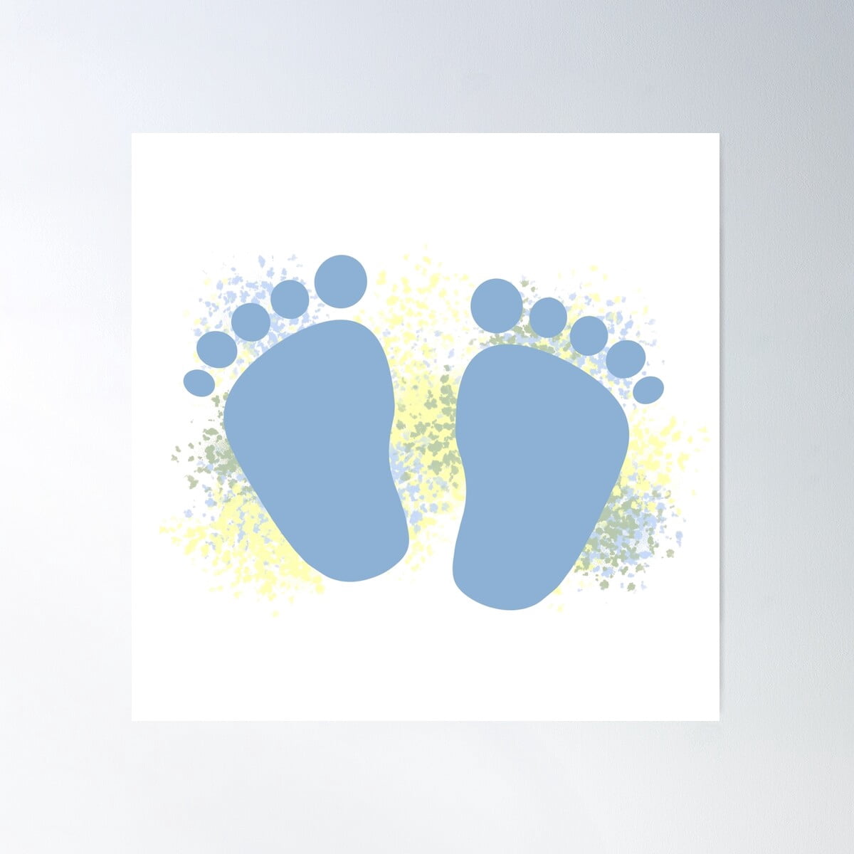 Baby Feet - Shapes Poster Wall Art, Modern Wall Decor For Living Room ...