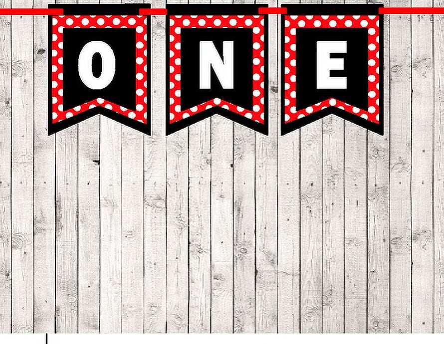 Baby First (1st) Birthday Red Polka Dot Party Theme Picture Backdrop ...