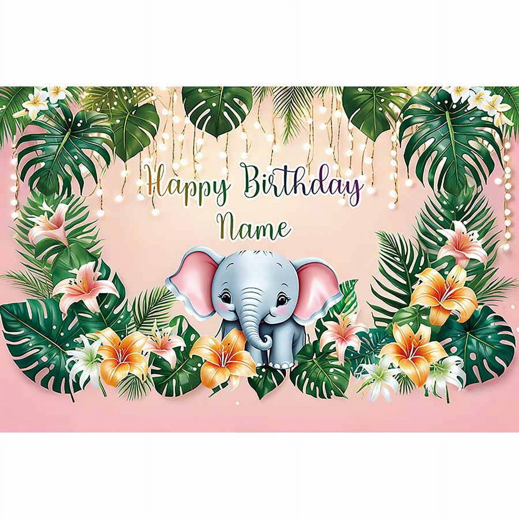 Baby First 1st Year Birthday rations Backdrop Koala Unicorn Elephant ...