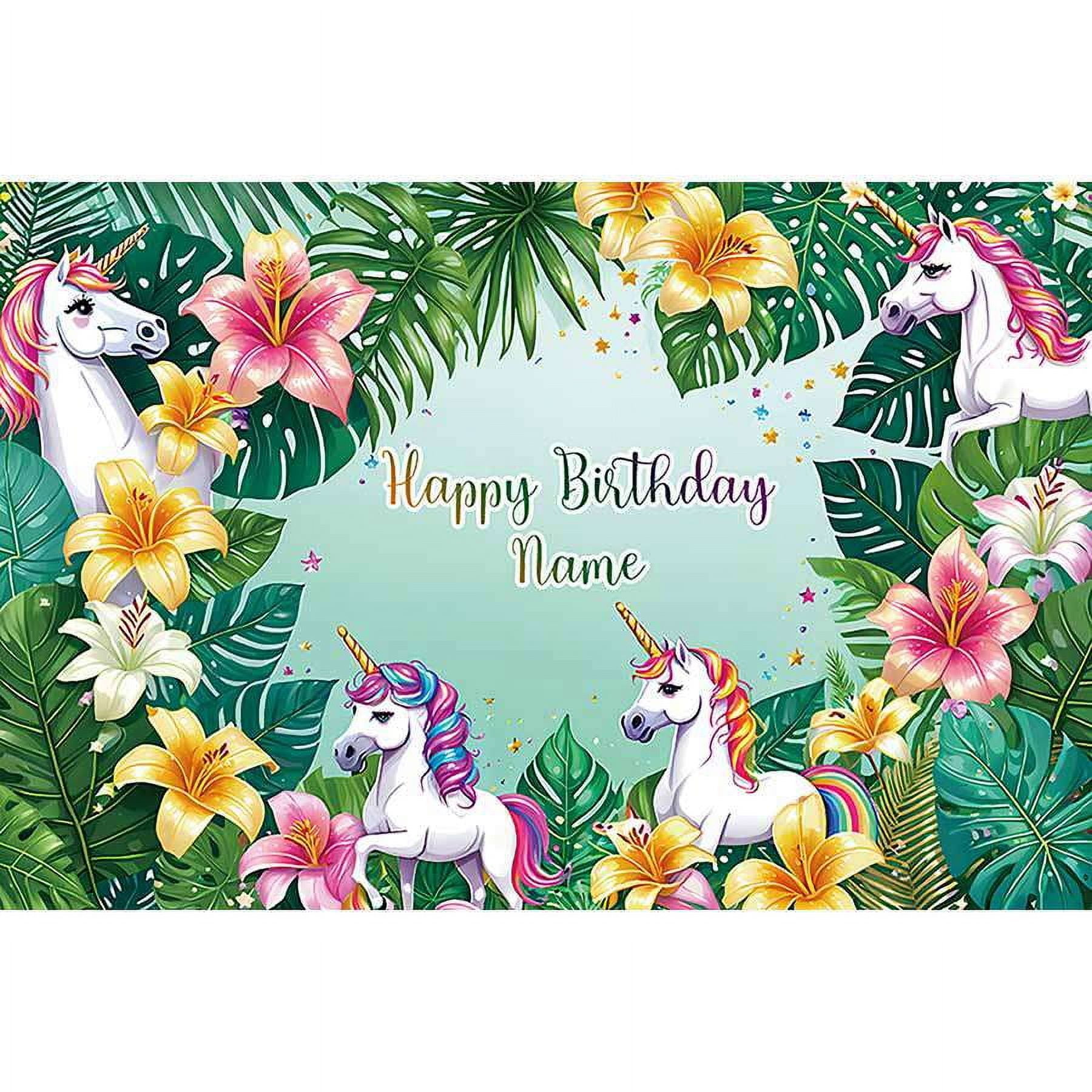 Baby First 1st Year Birthday rations Backdrop Koala Unicorn Elephant ...