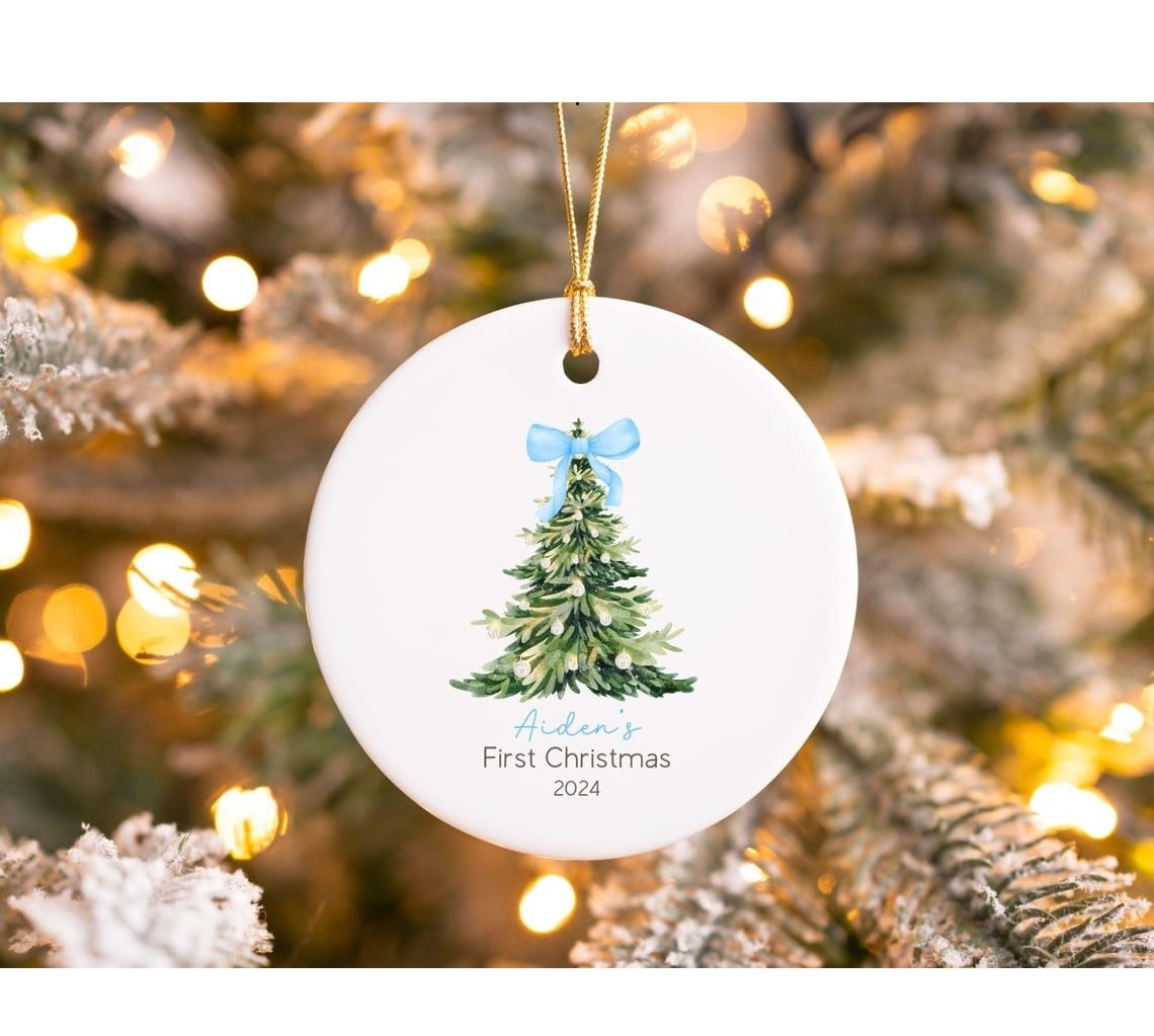 Baby First Christmas Ornament 2025, Personalized First Christmas ...