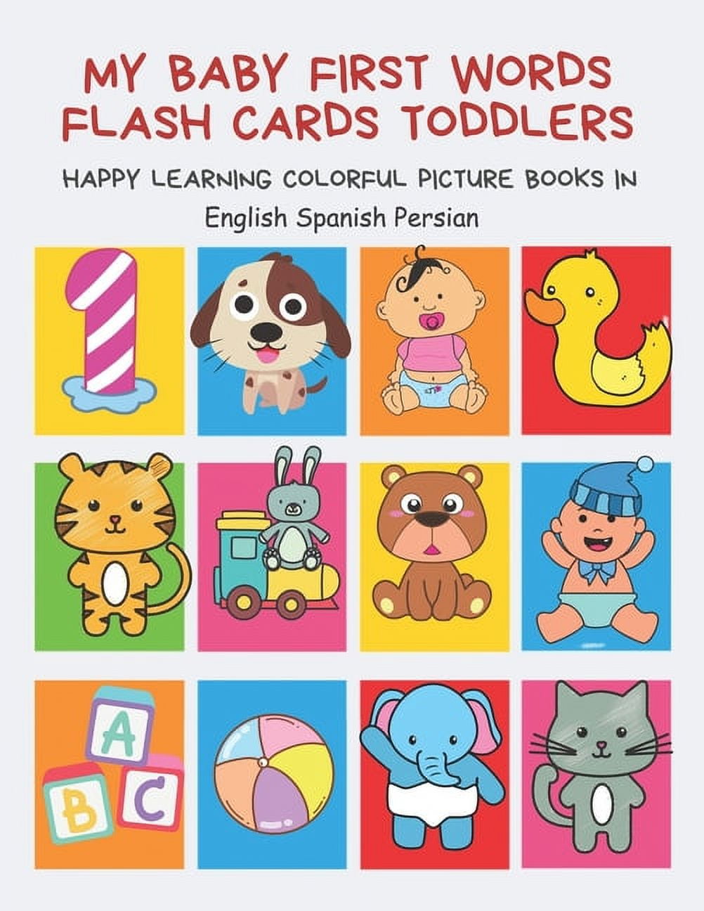 My Baby First Words Flash Cards Toddlers Happy Learning Colorful ...