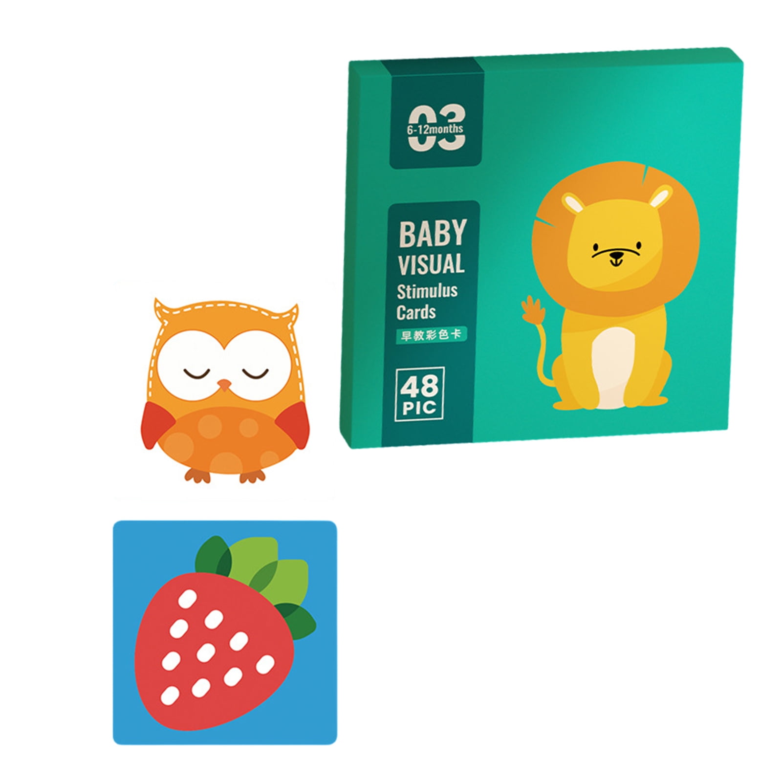 Baby Flashcards High Contrast Baby Toy Black and White Cards Sensory ...