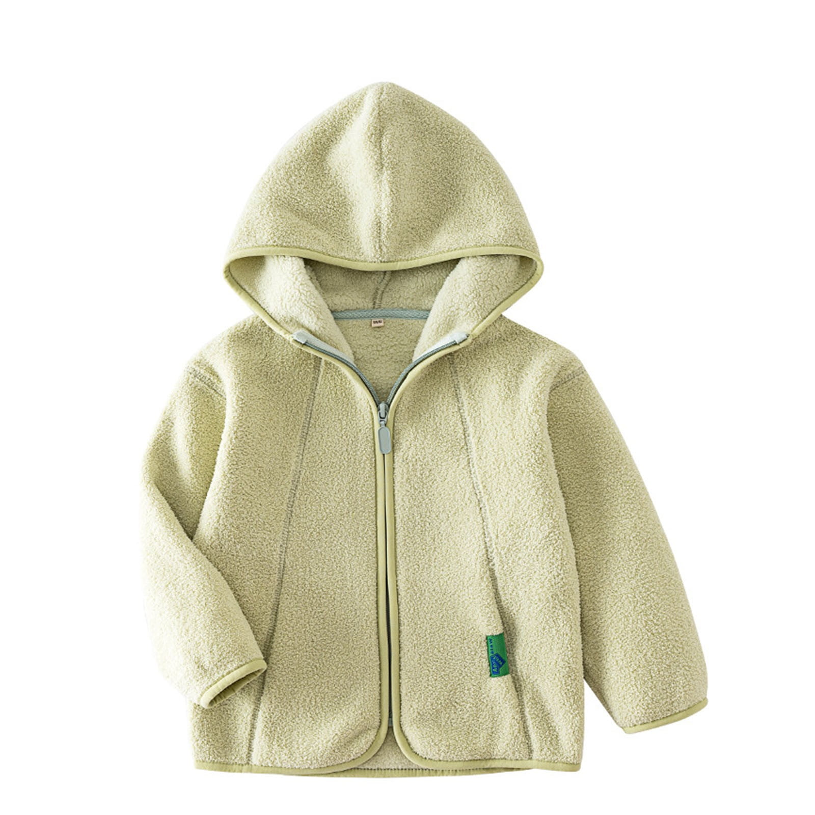 Baby Fleece Coat with Hoodie Cute Printed Solid Long Sleeve Newborn ...