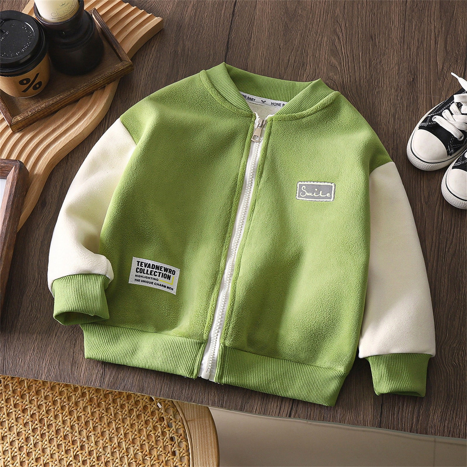 Baby Jacket Cute Cartoon Printed Solid Long Sleeve Cute Baby Clothes ...