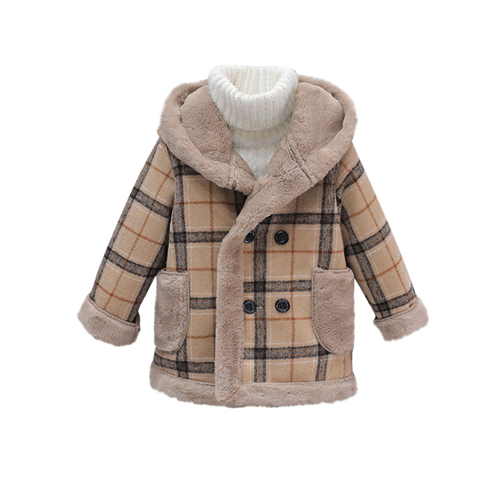 Baby Fleece Jacket with Hood Long Sleeve Sherpa Lined Hooded Shirt ...